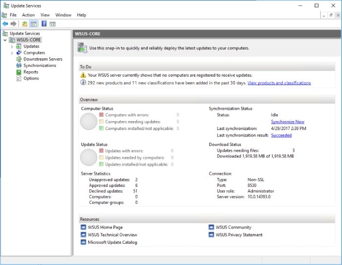 Automate WSUS on Windows 2016 Server Core - xenappblog